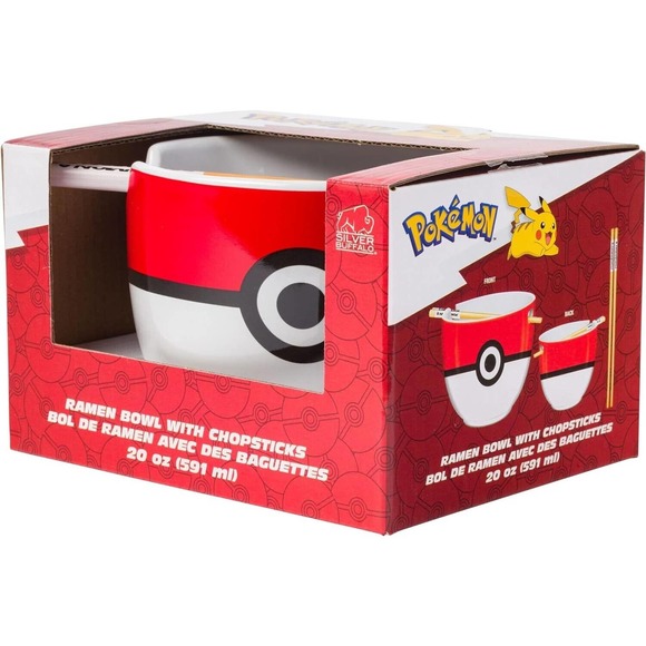Pokemon | Dining | Pokemon Ramen Bowl Wchopsticks Pokeball Ceramic ...